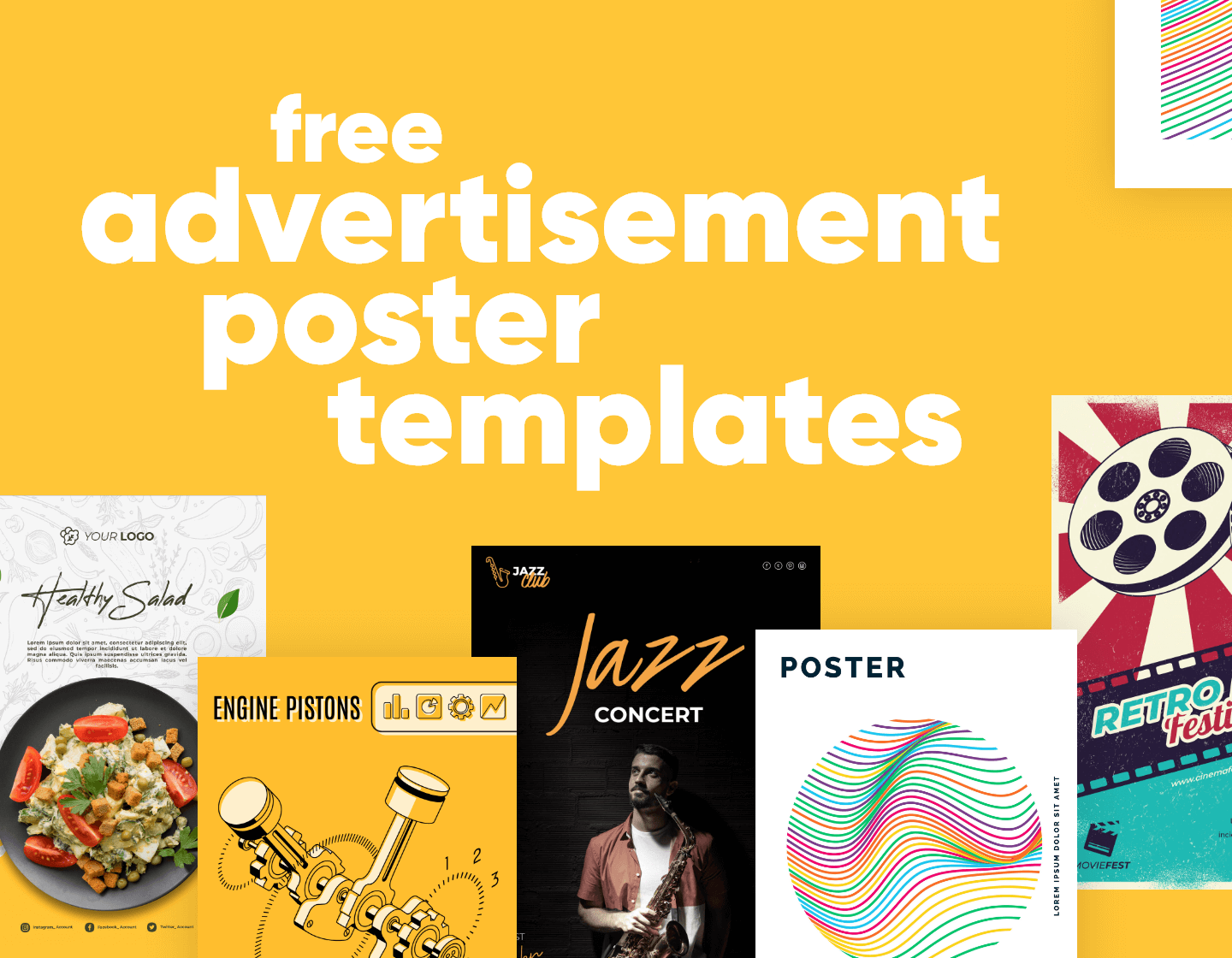 50 Free Advertisement Poster Templates To Print For Your Special Events
